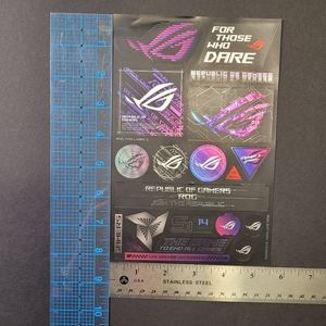 ASUS | Other | Asus Rog Republic Of Gamers Keychain And Sticker Sheet ...